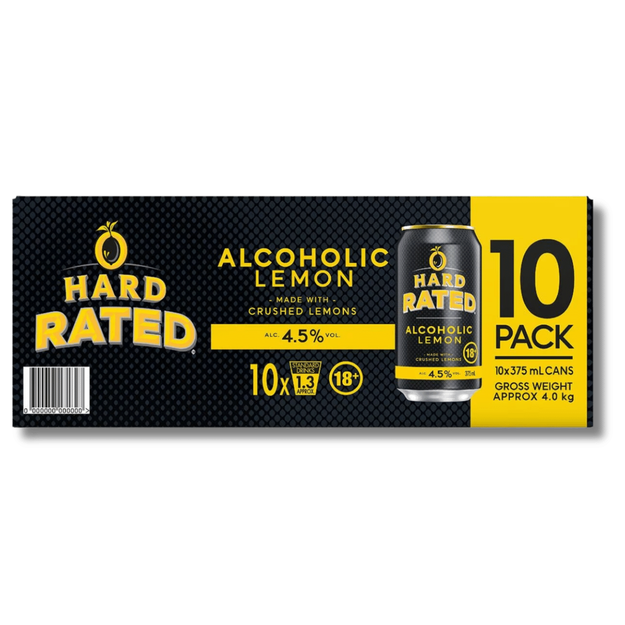 Buy Hard Rated Alcoholic Lemon 10pack - Red Bottle