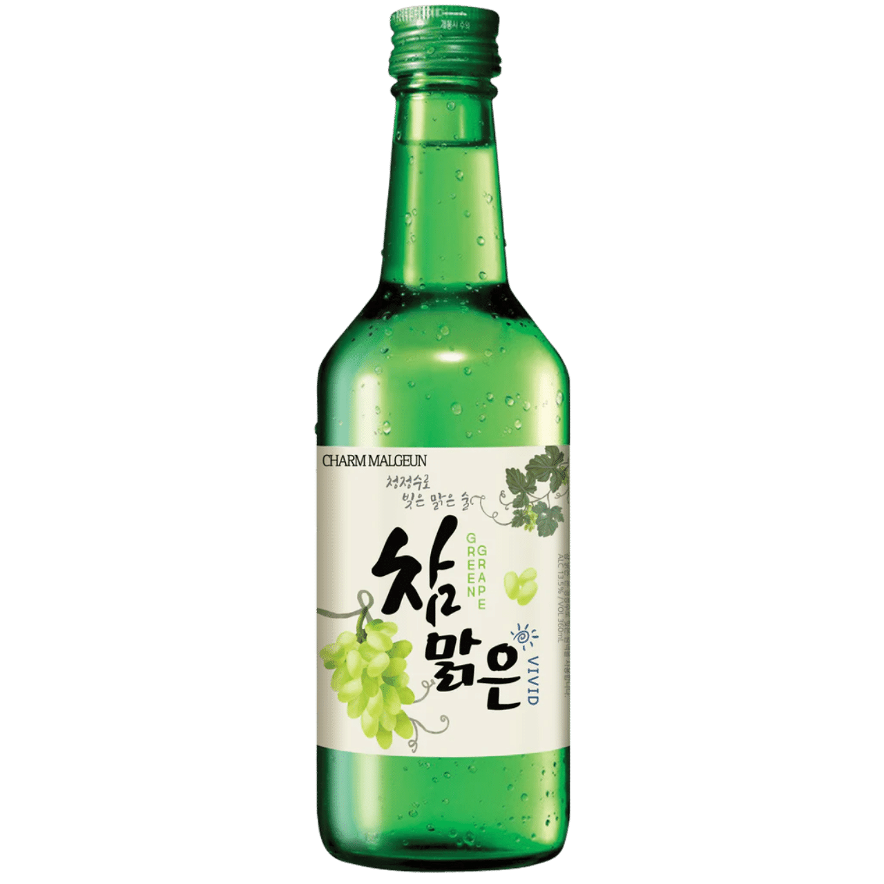 Buy Charm Malgeun Green Grape Soju 360mL - Red Bottle
