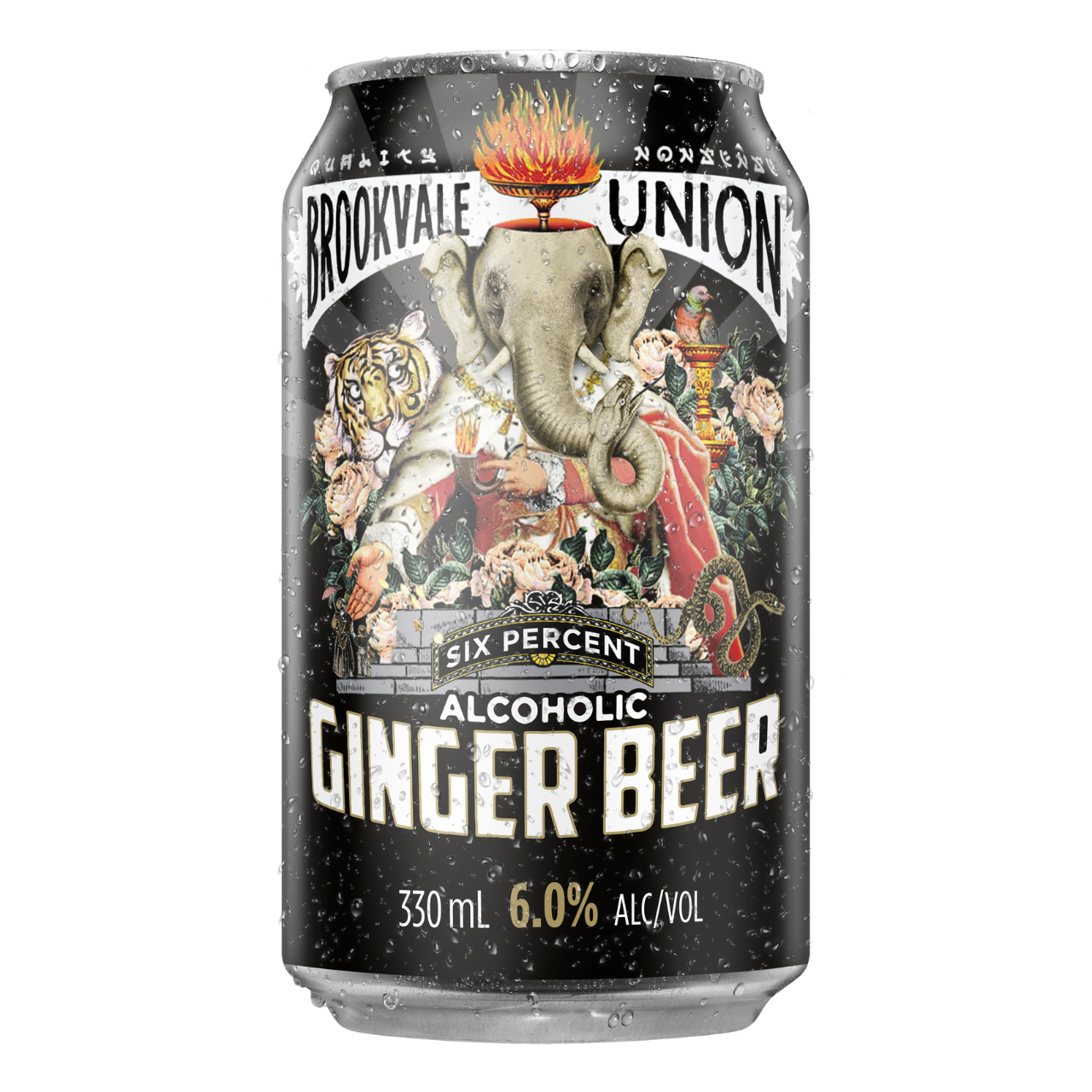 Buy Brookvale Union Ginger Beer 6% Cans 375mL - Red Bottle