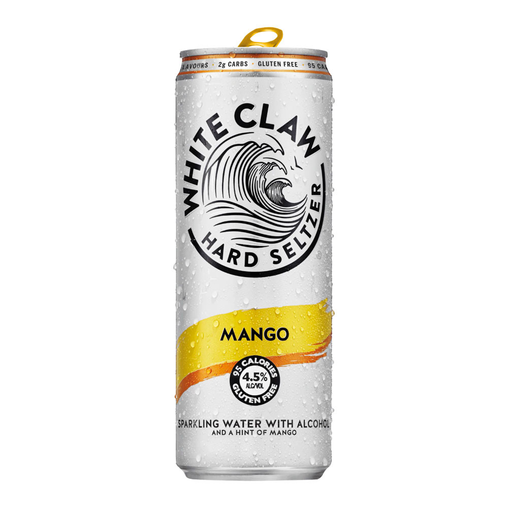 Buy White Claw Mango Hard Seltzer Cans 330ml - Red Bottle