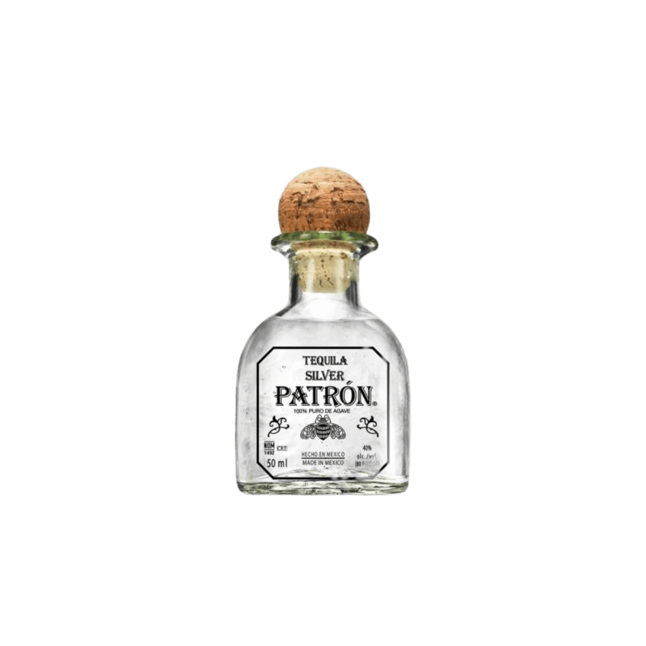 Buy Patron Silver Tequila Miniature 50mL - Red Bottle