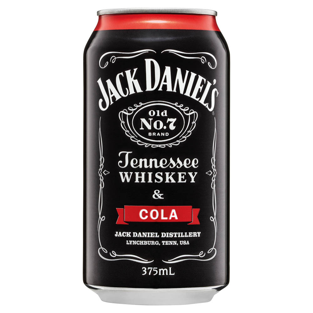 Buy Jack Daniel's Tennessee Whiskey & Cola Cans 375ml