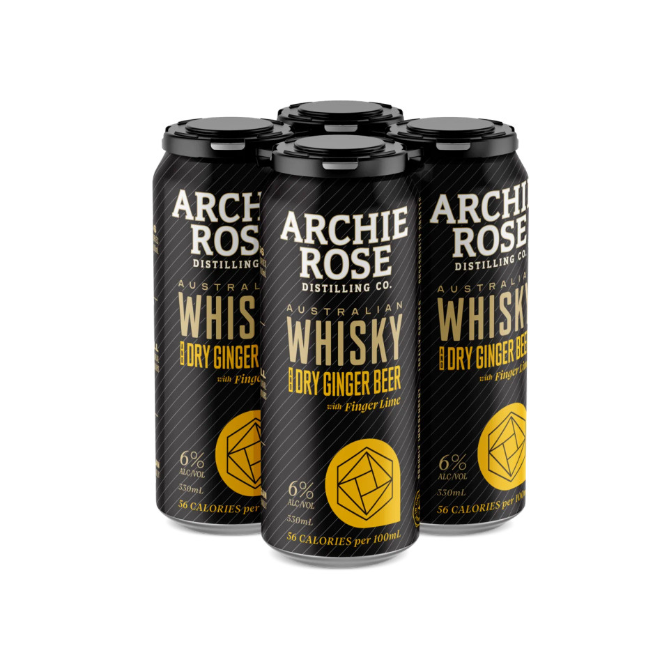 Buy ARCHIE ROSE-WHISKY & GINGER BEER CANS 330ml - Red Bottle