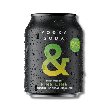 Buy Ampersand Vodka Soda Pine-Lime 9% Cans 250mL - Red Bottle
