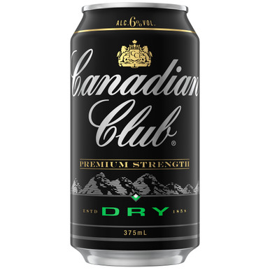 Buy Canadian Club & Dry Premium Strength Cans 375mL