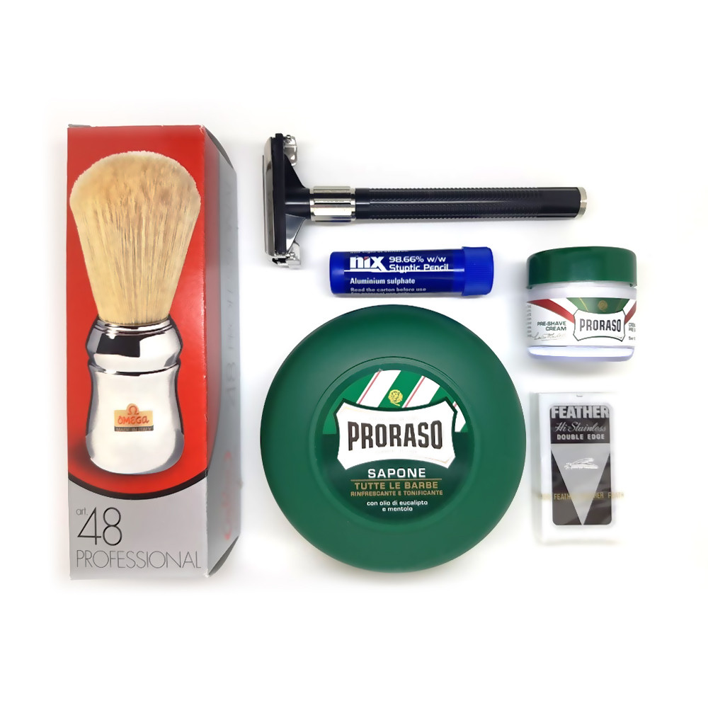 Economy Basic Safety Razor Shaving Kit