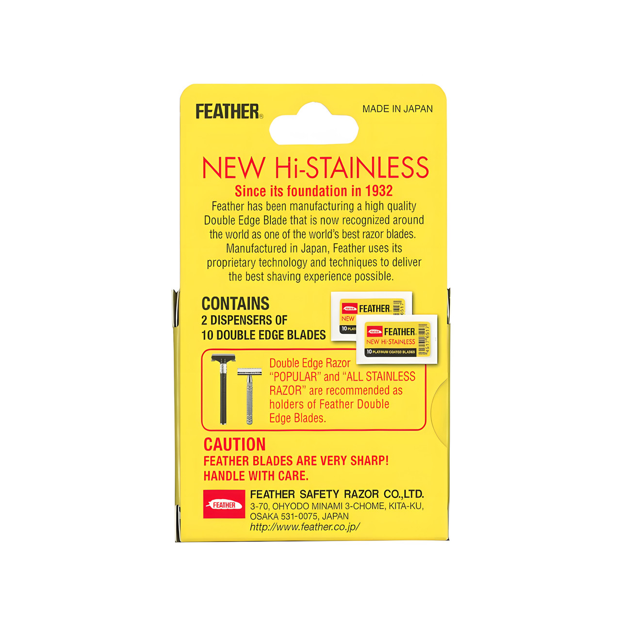 Feather Hi Stainless 81S-2 20 Blade Pack