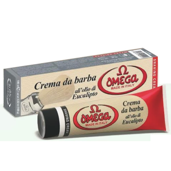 Omega Barber Shaving Soap Cream in a 15 ml tube