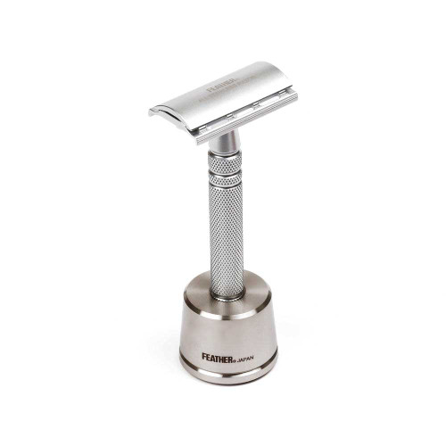 Feather AS-D2S all Stainless Safety Razor with Stand