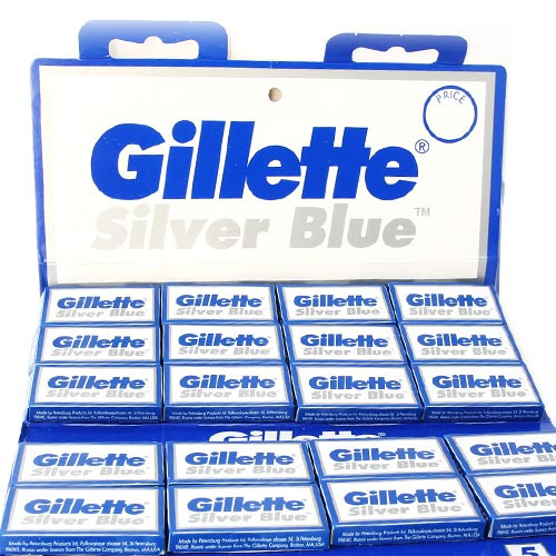 100 Gillette Silver Blue Razor Blades