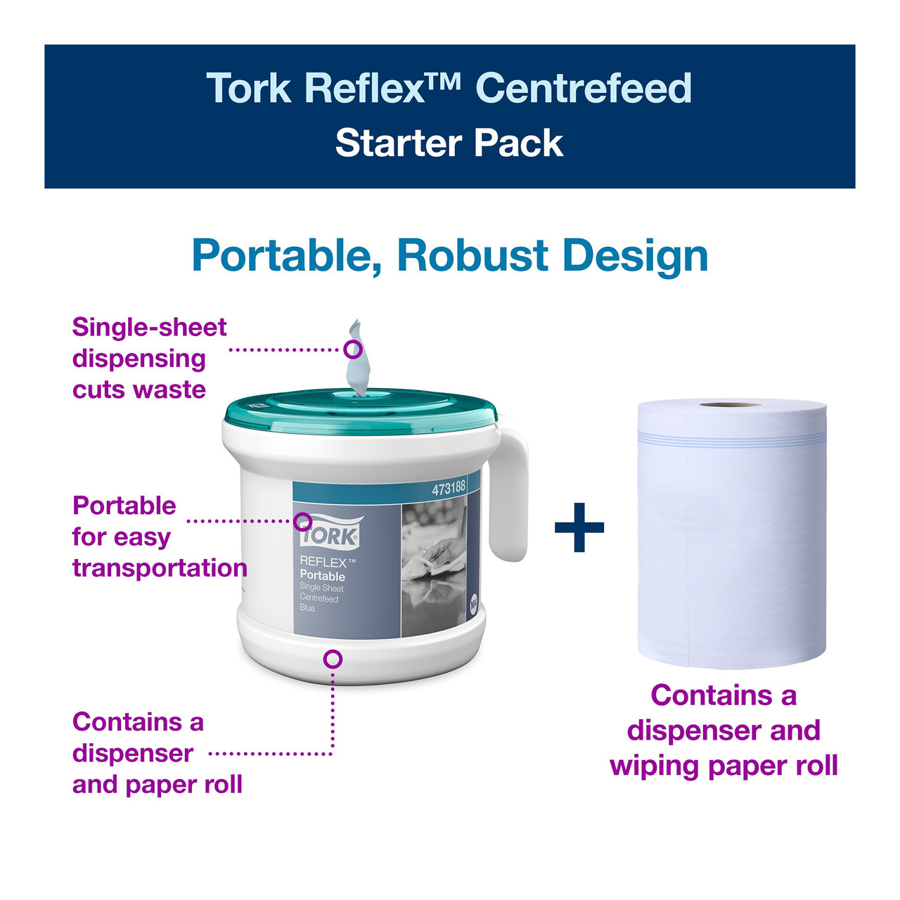 Reflex™ Centre Feed Paper Towel & Dispenser M4
