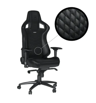noblechairs EPIC Gaming Chair Real Leather Black GC-005-NC