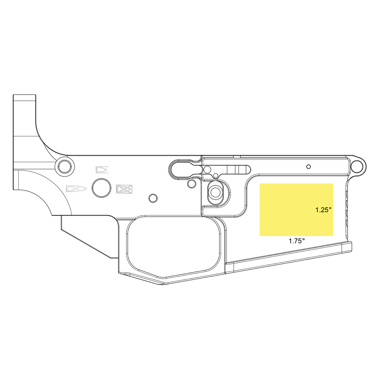 Variance Lower: Billet, Anodized AR15, Ambi