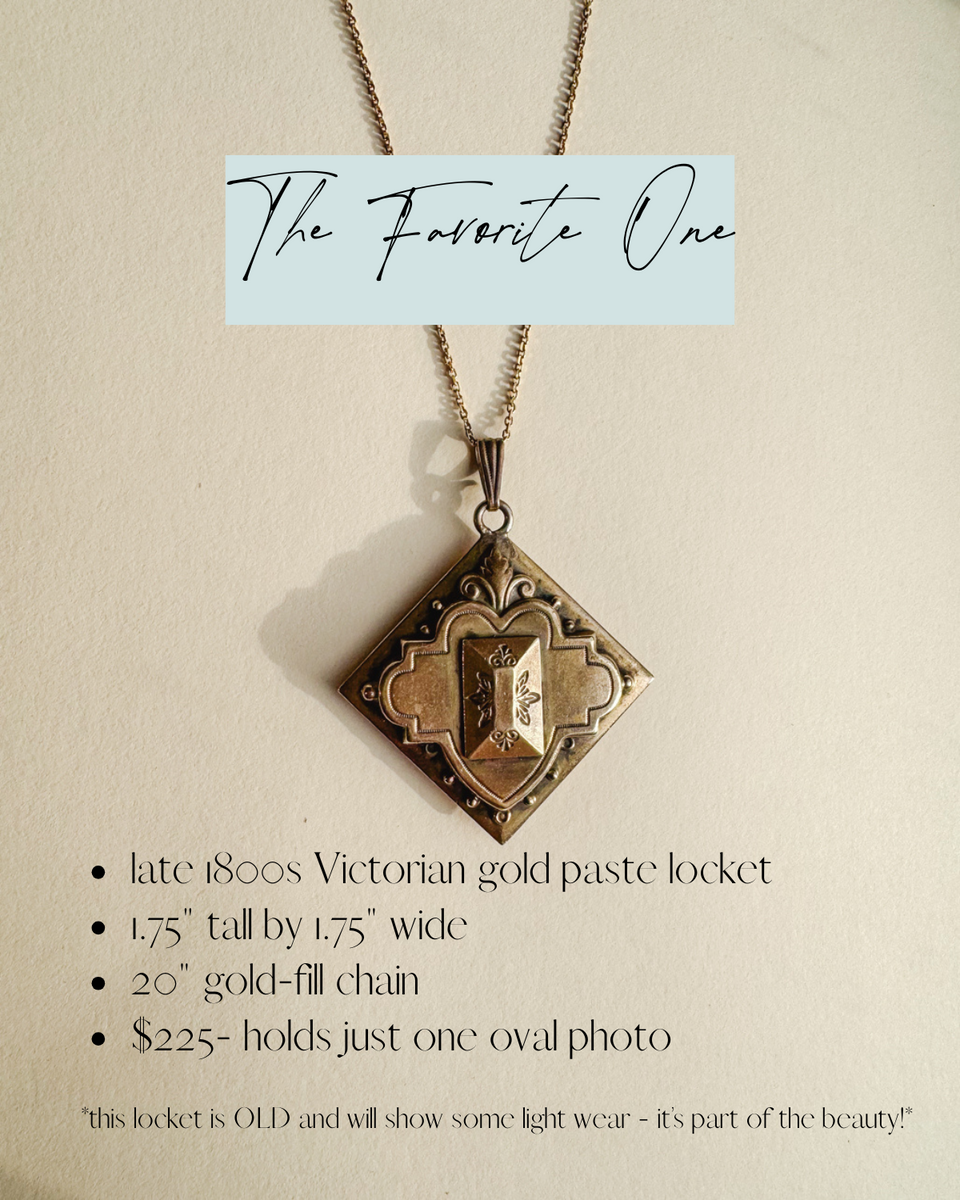 Vintage and Bespoke Antique Lockets with photo placement customization
