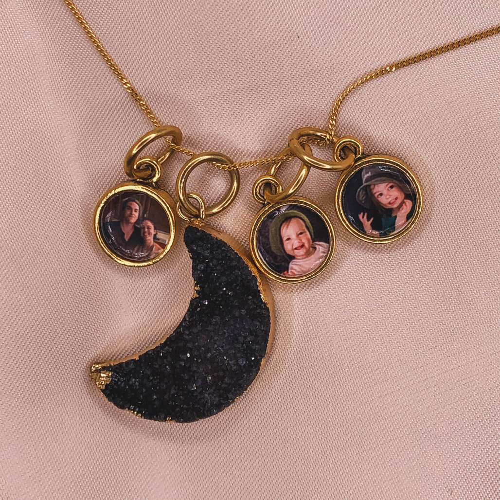 The Moon Locket Necklace for Daughter on Mother's Day - Locket Sisters