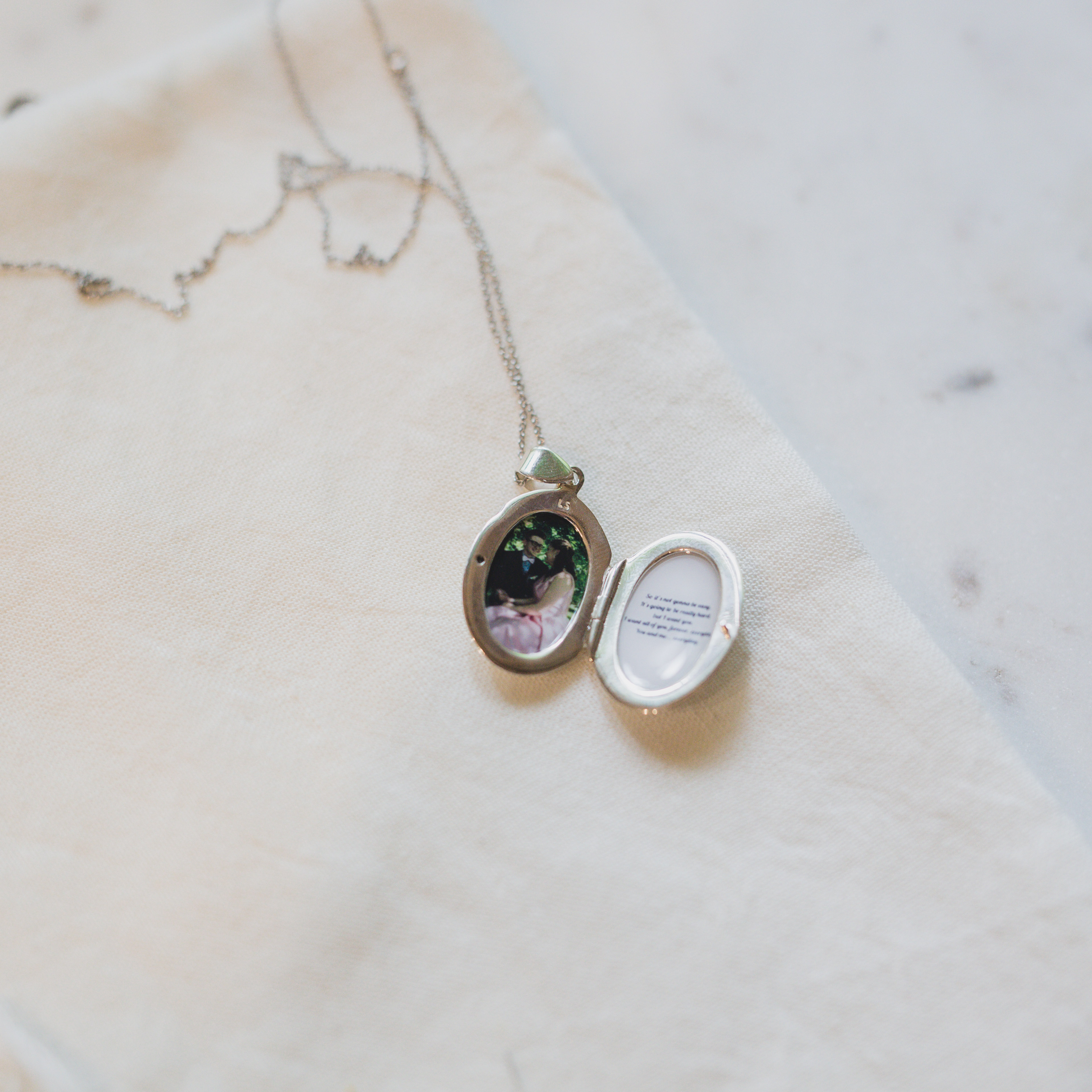 Locket with Photos from High School Prom Dance - Locket Sisters