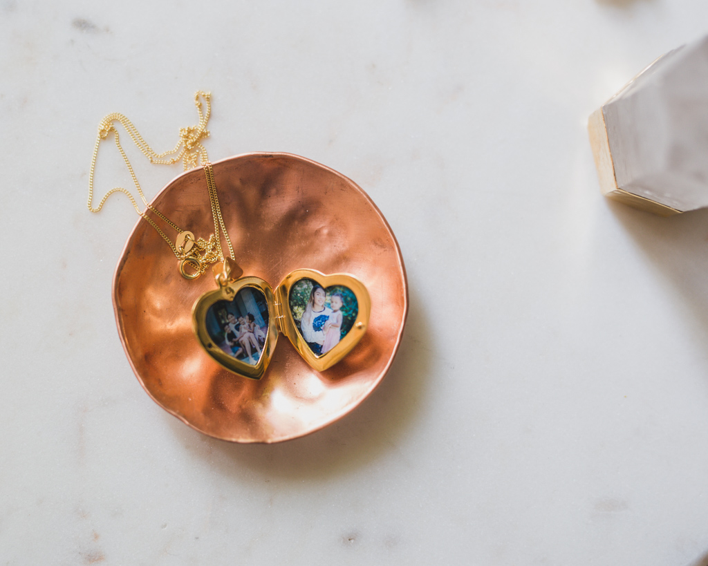 Gold Heart Locket with Two Photos Inside - Locket Sisters