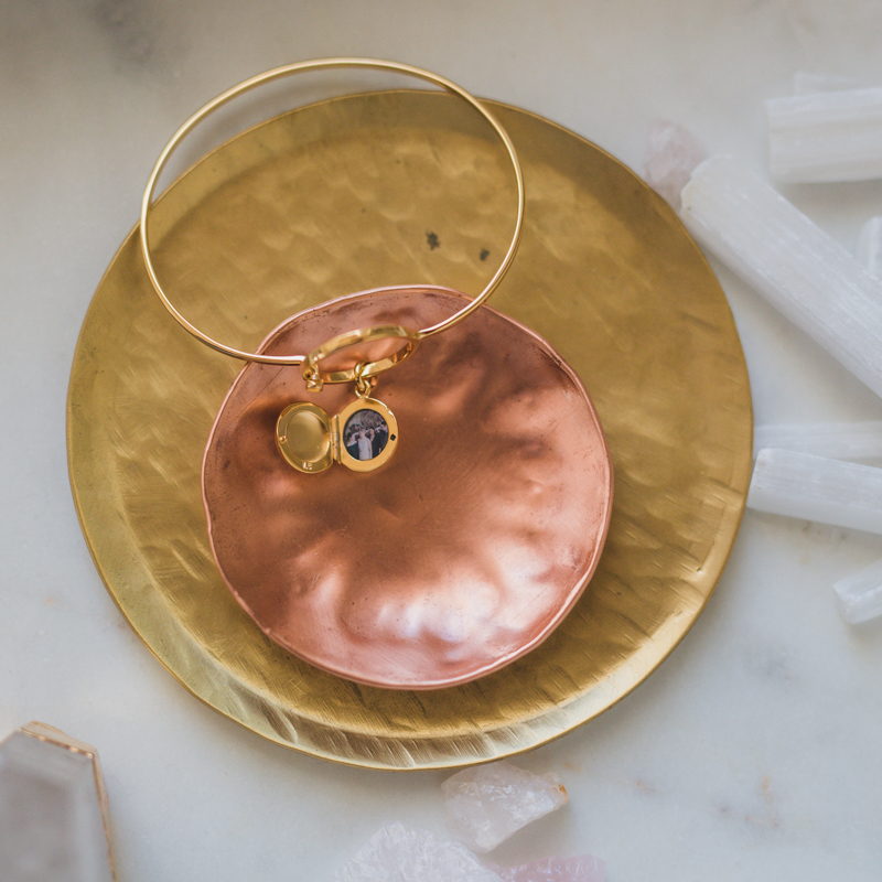 Gold Bangle Locket with photo taken on daughter's wedding day. - Locket ...