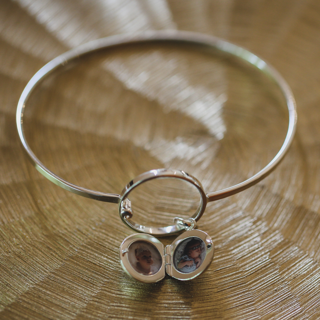 The Silver Bangle Locket For My First Mother's Day - Locket Sisters