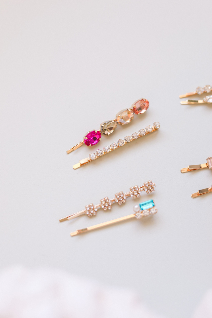 She's a Gem Hair Clips - Blue - Dainty Jewell's