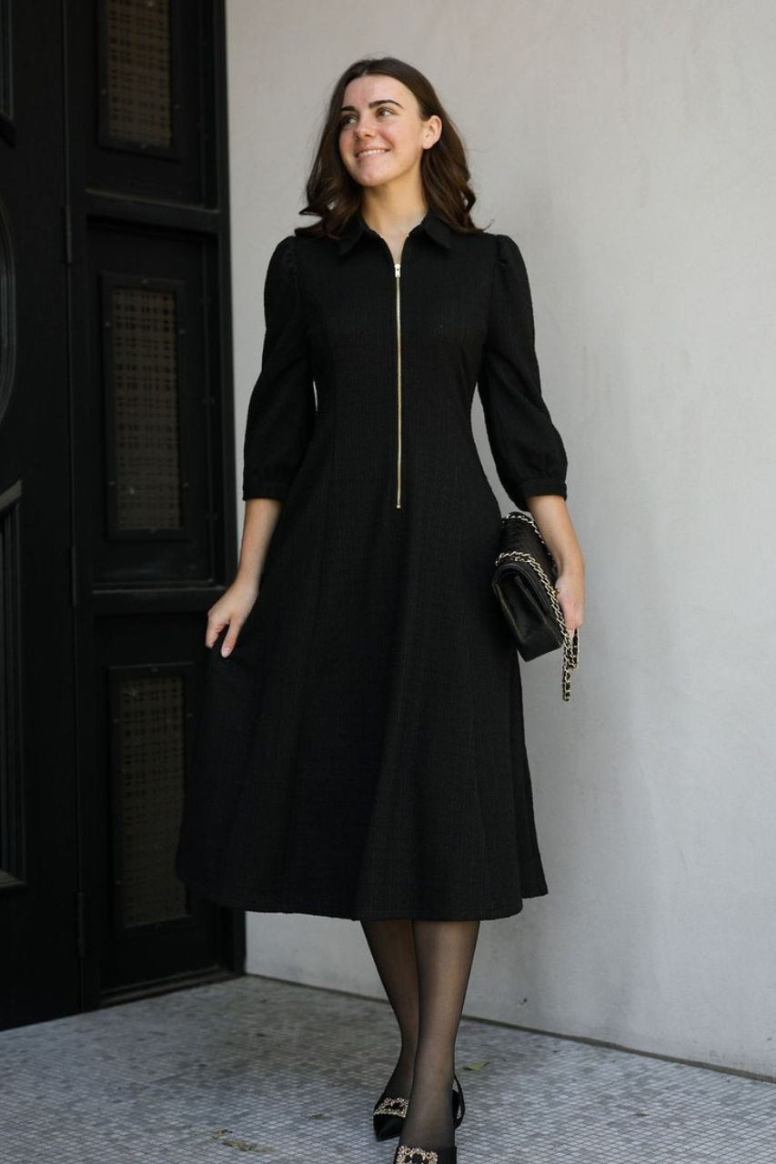 Noir Elegance Dress | Modest Dresses for Women