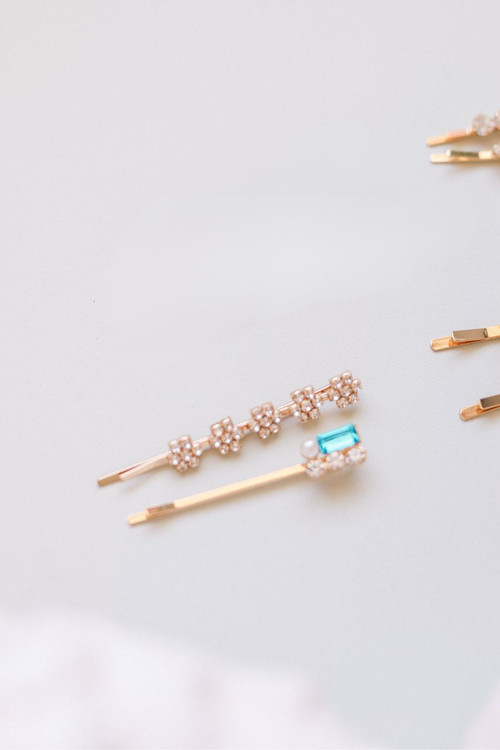 She's a Gem Hair Clips - Blue - Dainty Jewell's