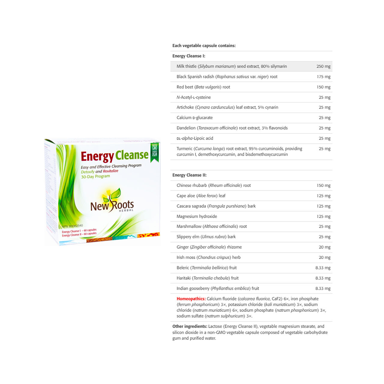 New Roots Energy Cleanse Optimize Nutrition