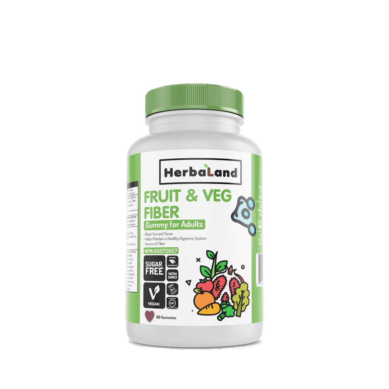 Herbaland Fruit And Veg Fiber Gummies Optimizenutritionca