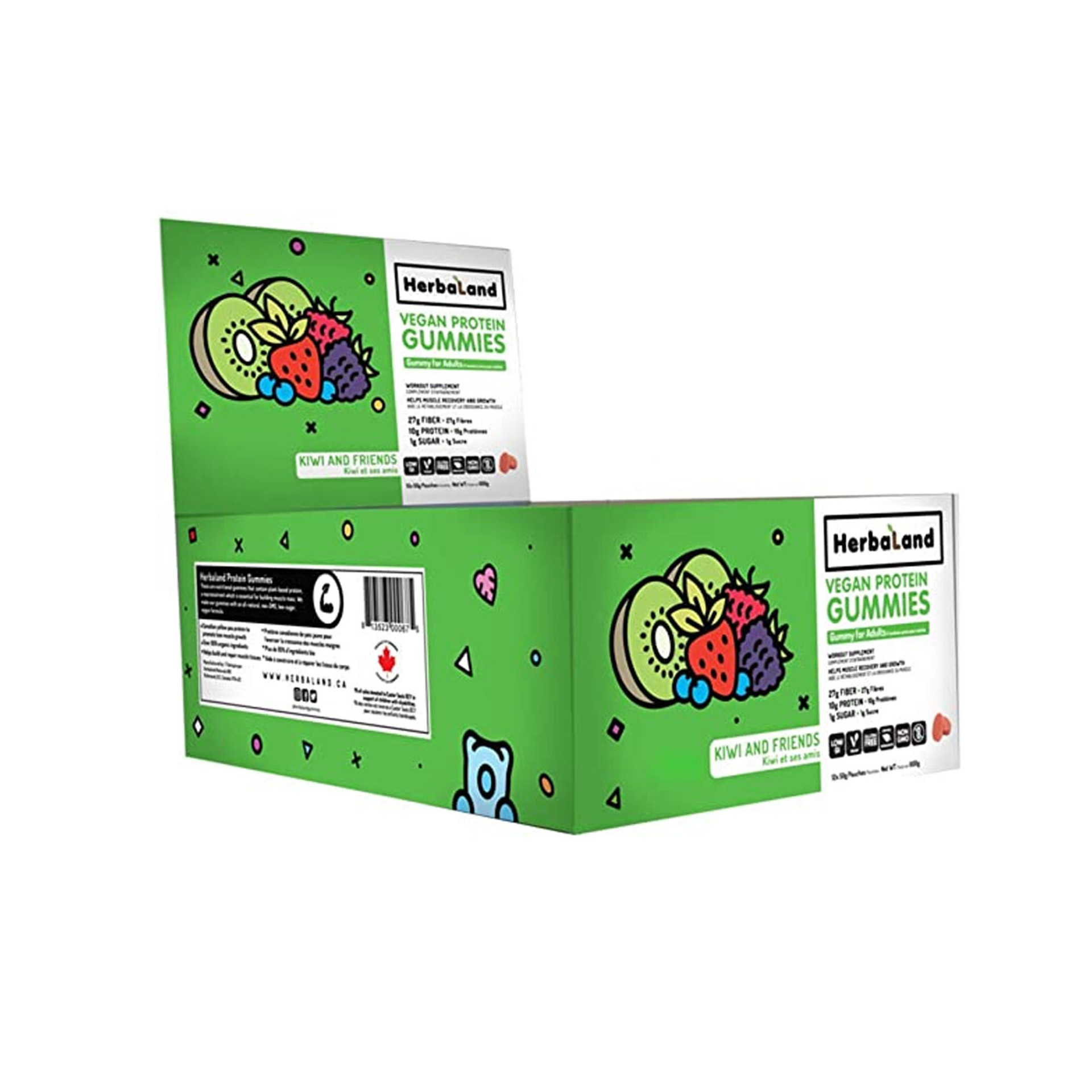 Herbaland Fruit And Veg Fiber Gummies Optimizenutritionca
