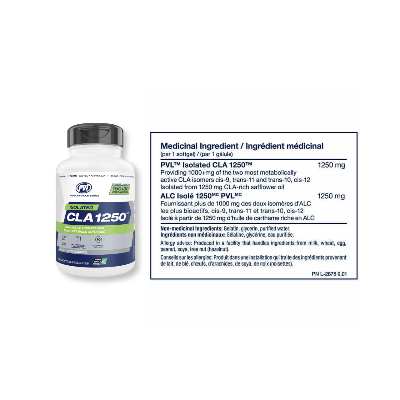 PVL Pure Vita Labs Isolated CLA 180Gels | Optimize Nutrition
