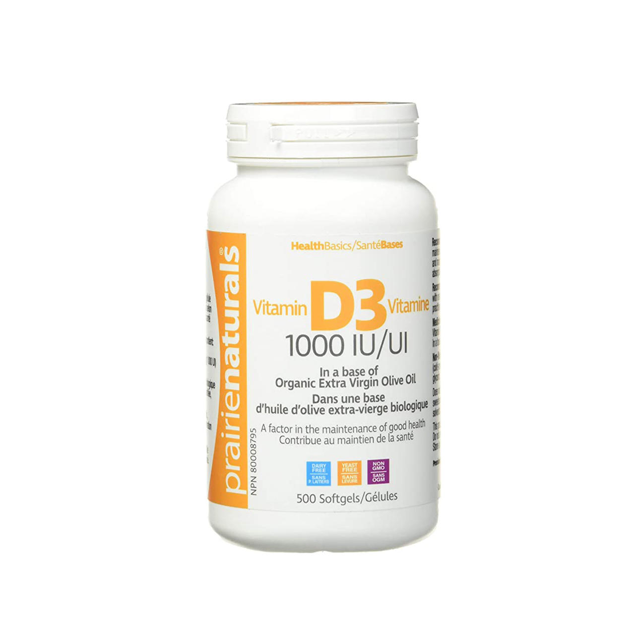 Prairie Naturals Vitamin D 1000iu 500Gel | Optimize Nutrition