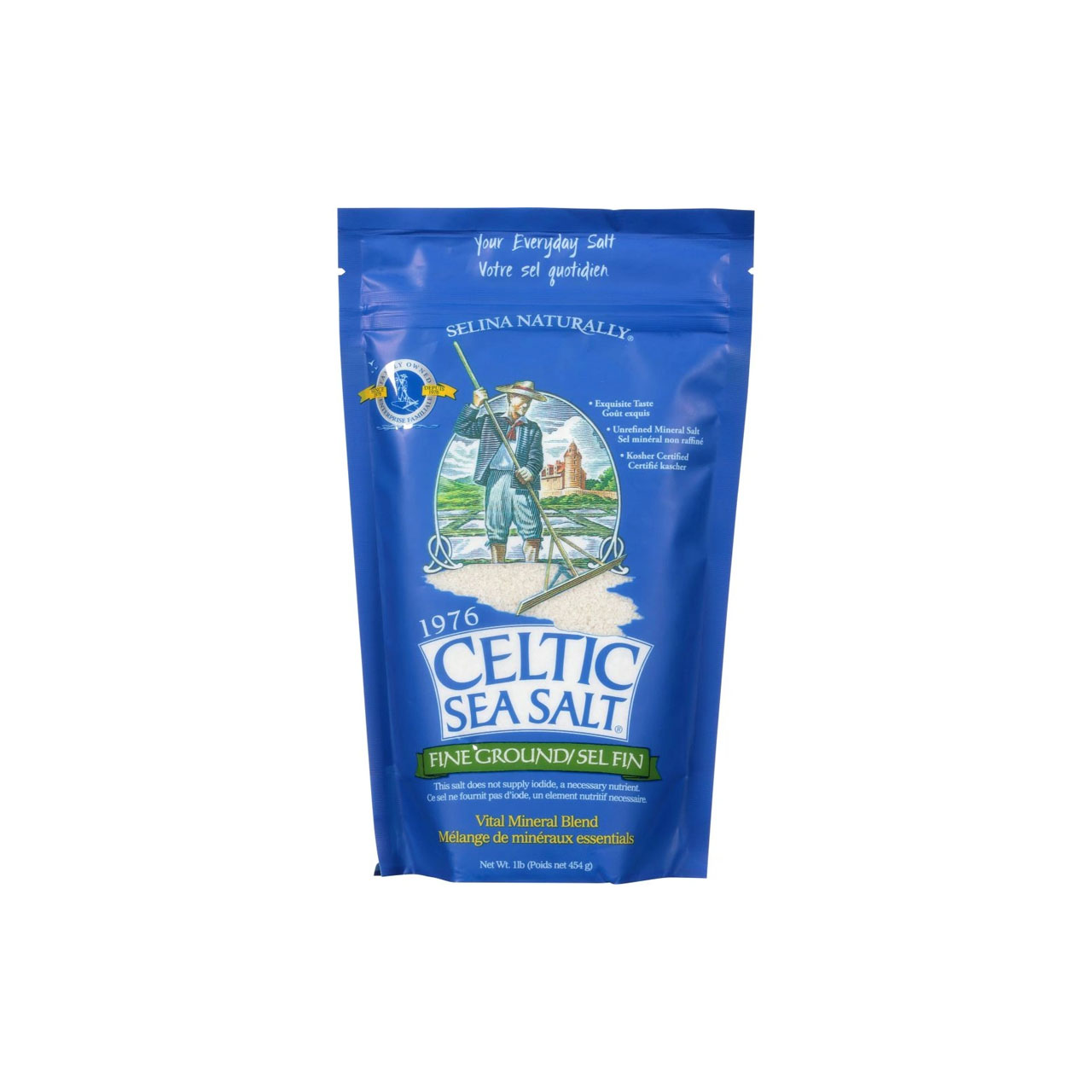 Selina Naturally Celtic Sea Salt Fine Ground 454g