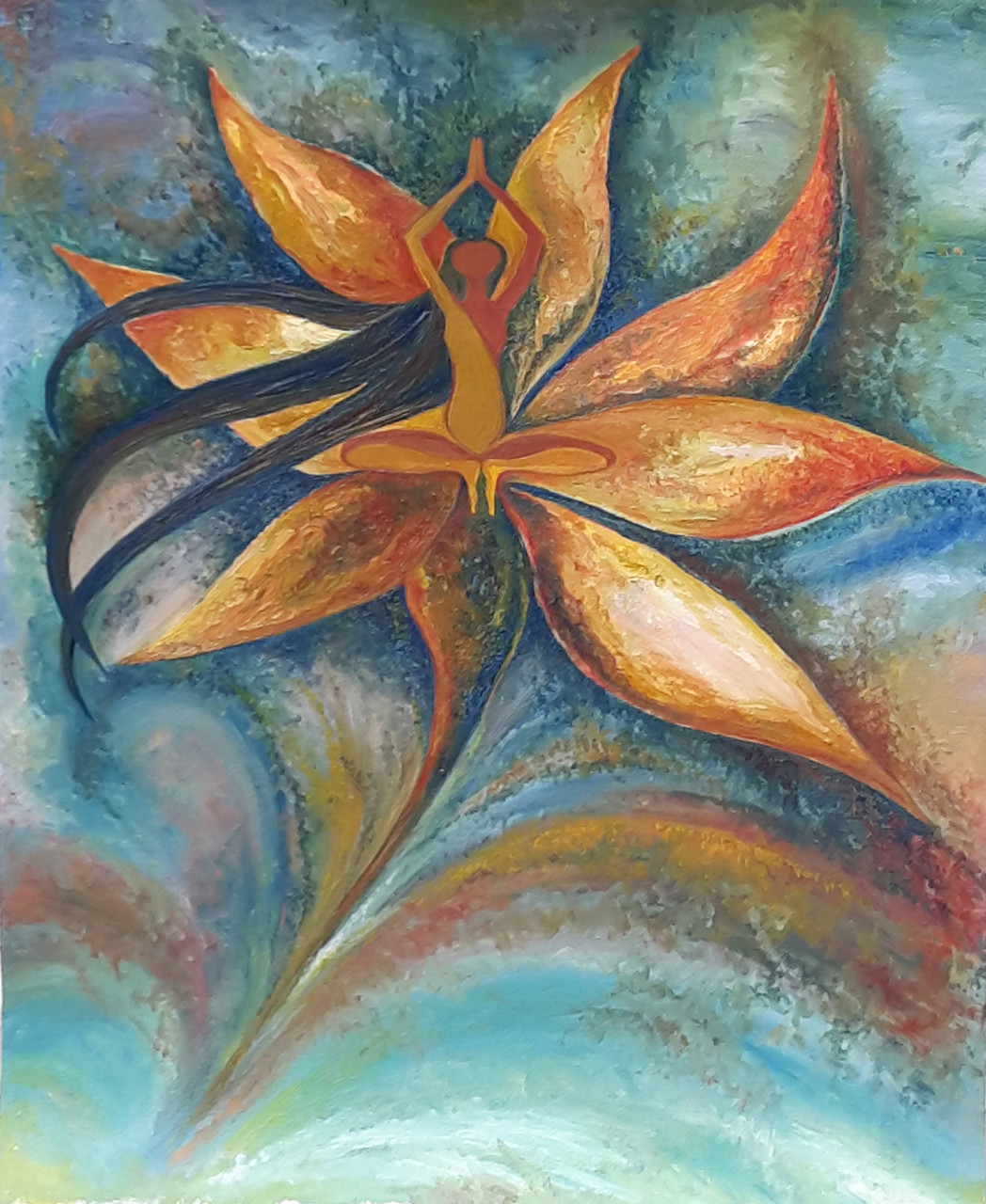 Buy An Invocation Handmade Painting by Megha Verma. Code:ART_1348_11383 ...