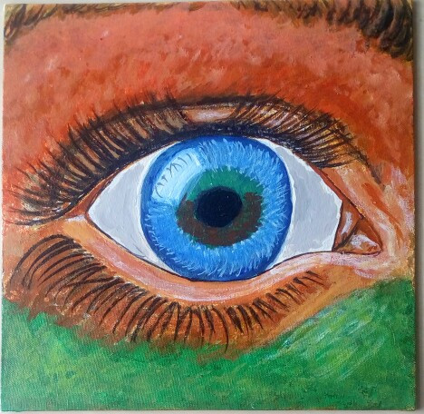 Buy Indian Eye Handmade Painting by Ananth Mahadevan. Code:ART_1416 ...