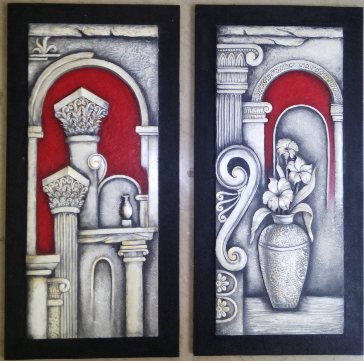 Buy ROMAN MURAL F-9A Handmade Painting by DARSHANA MUTHA. Code:ART_1265 ...