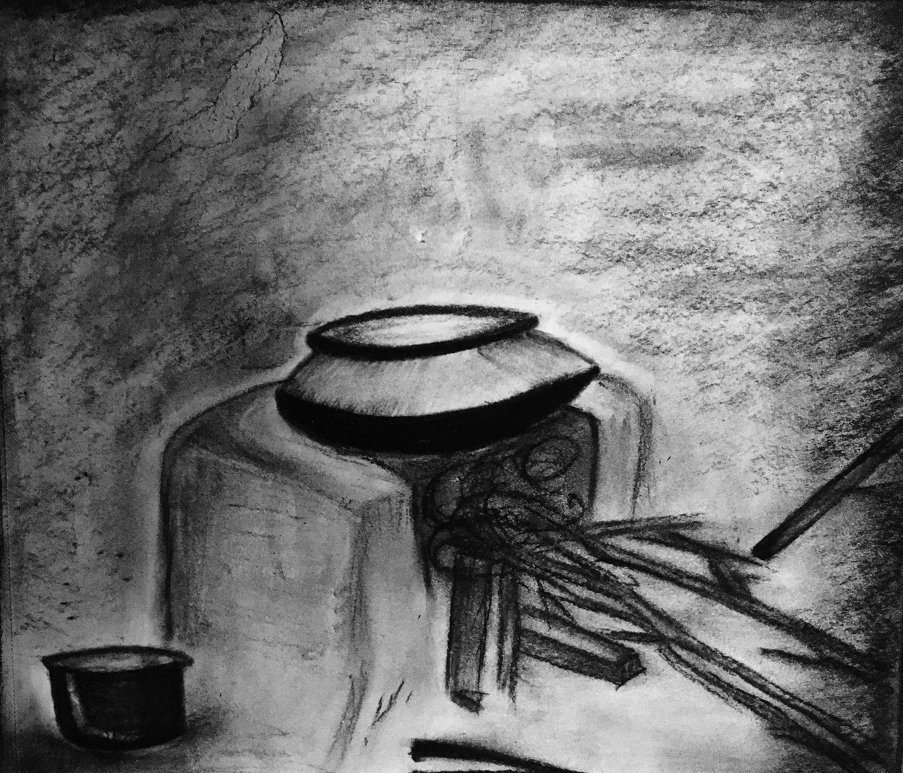 Buy Indian Vintage Kitchen Handmade Painting by Pooja Singh Srivastava ...