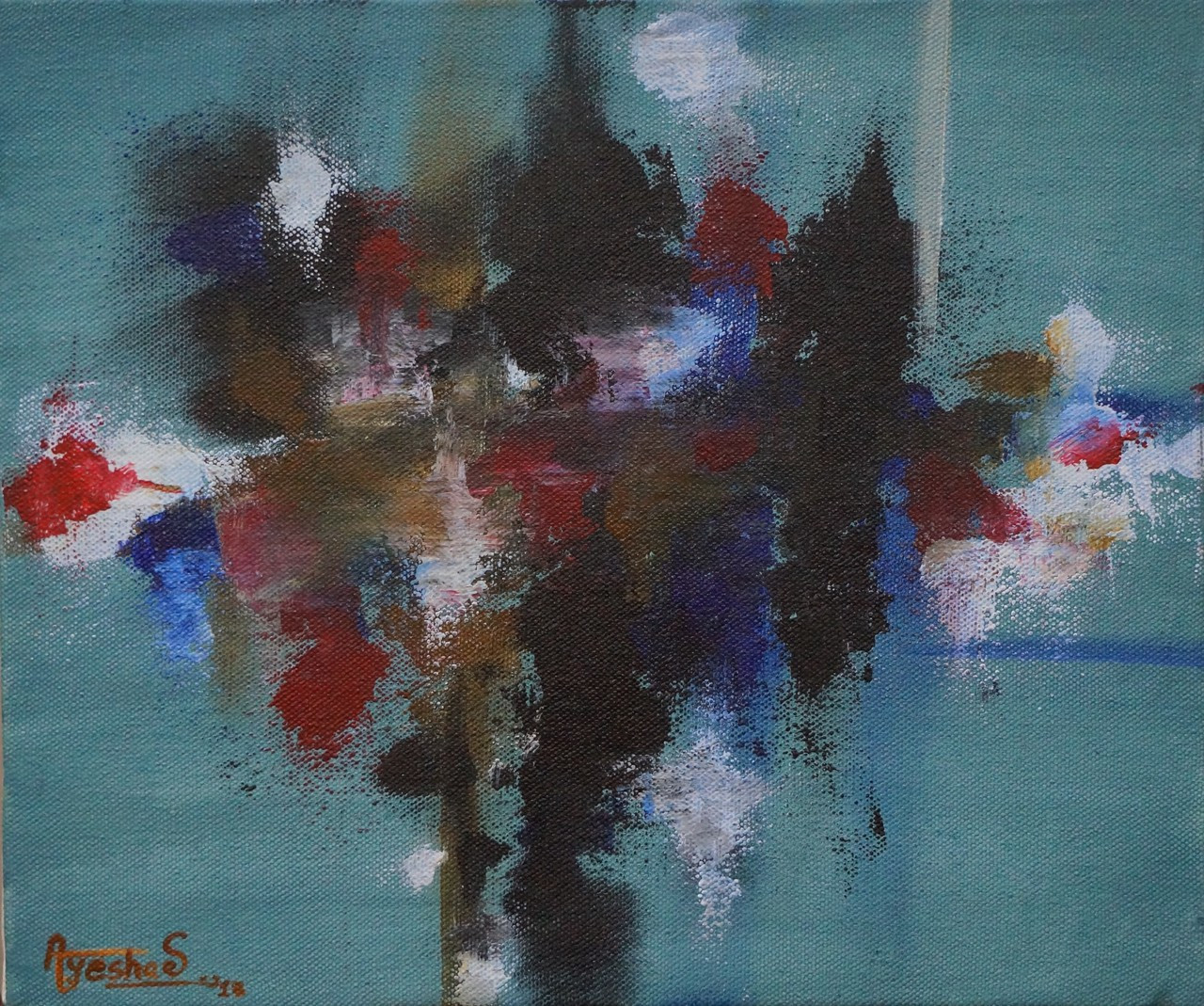 Buy Colours of Life (Abstract) Handmade Painting by Ayesha Sharma. Code ...