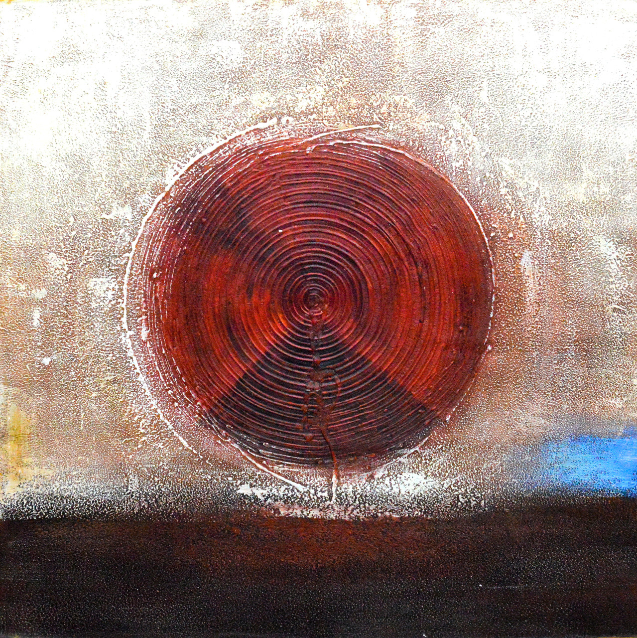 Buy Red Circle Abstract Handmade Painting by Community Artists Group ...