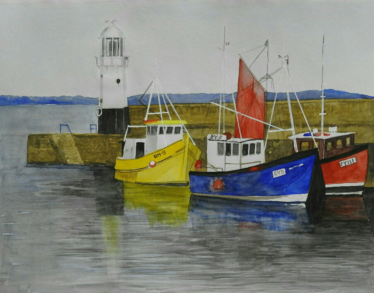 Buy Jetty Handmade Painting by Lalit R. Code:ART_4354_27009 - Paintings ...