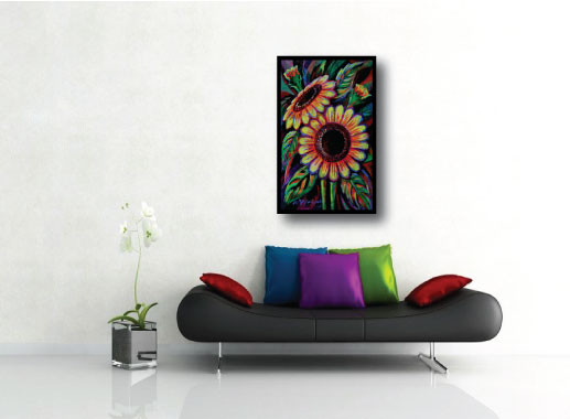 Sunflower - 22in X 36in,ART_AYPY11_2236,Acrylic Colors,Artist Ajay ...