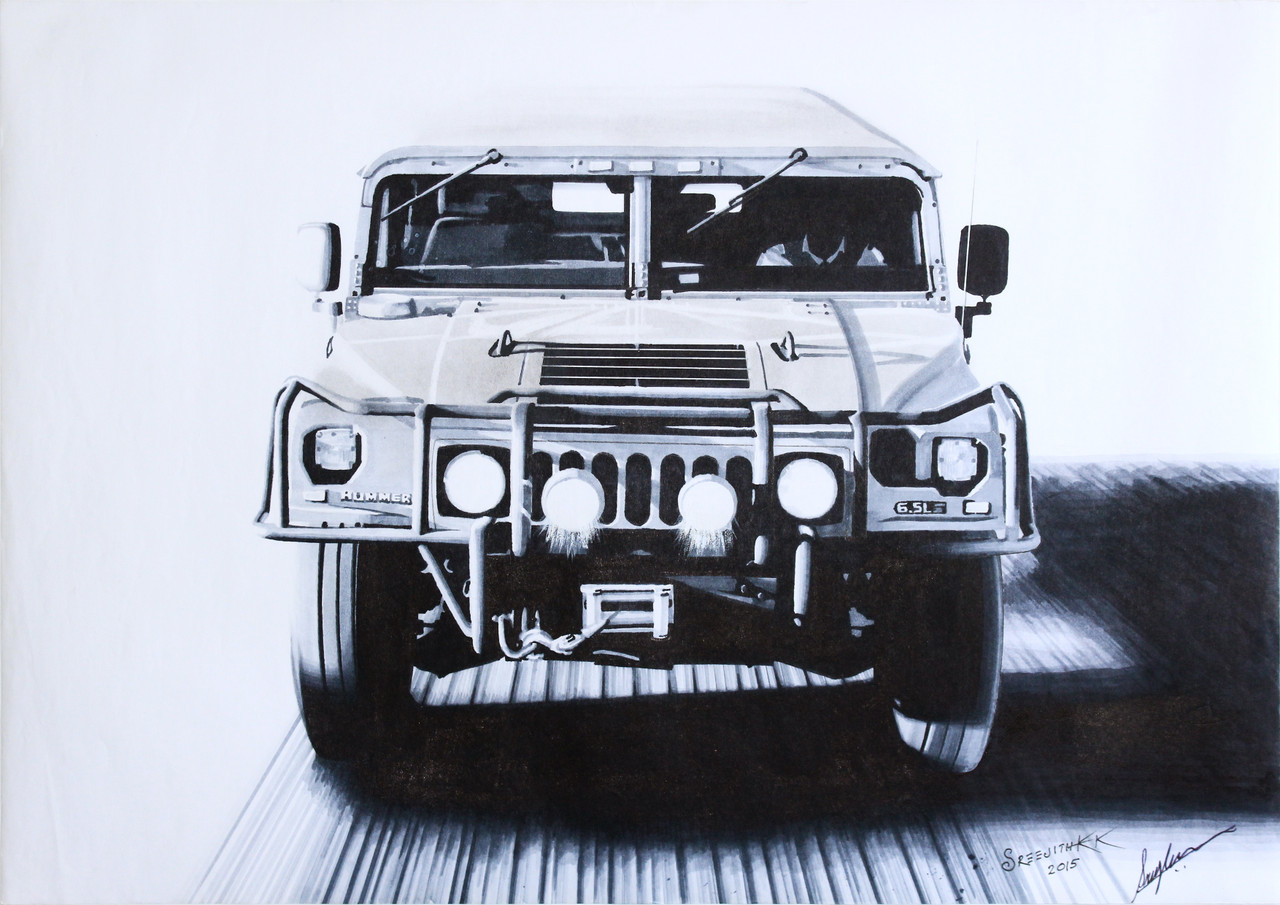 Buy Humvee Handmade Painting by SREEJITH KRISHNAN KUNJAPPAN. Code:ART ...