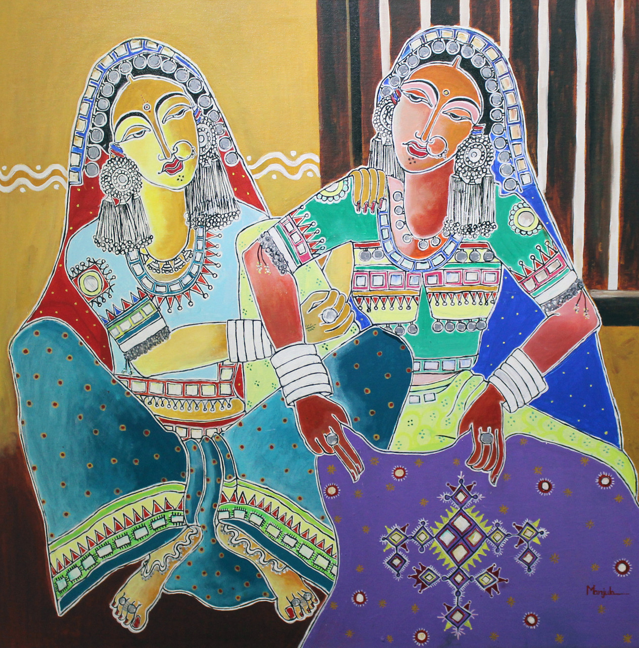 Buy Colors Of Banjara Handmade Painting by SHRAVAN D. Code:ART_4939 ...