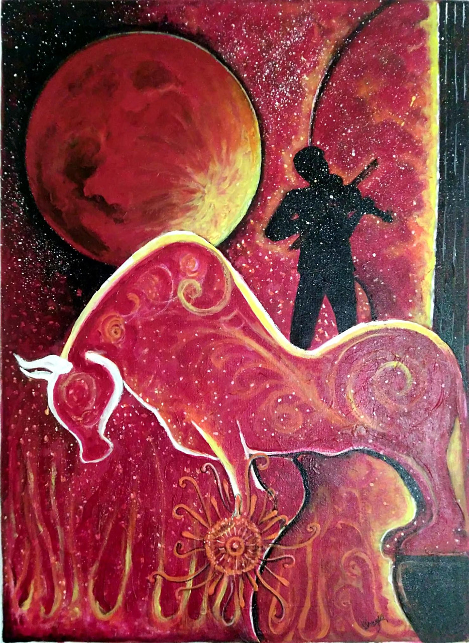 Buy Second swara of the seven swaras Re. Handmade Painting by SREEJA ...