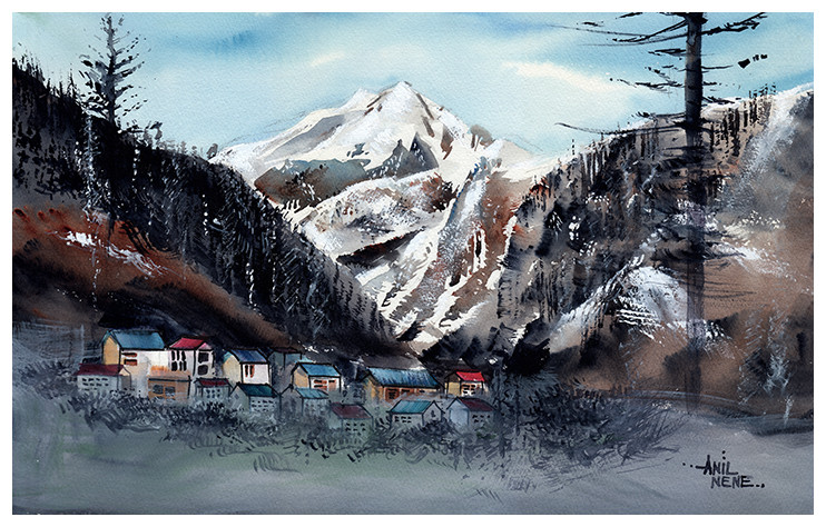 Buy Manali 5 Handmade Painting by ANIL NENE. Code:ART_924_36292 ...
