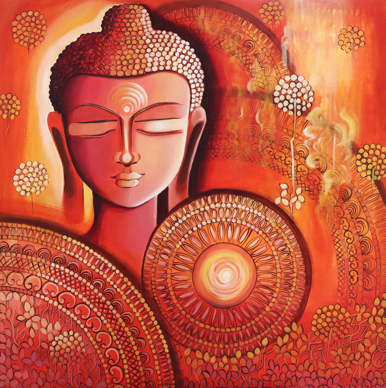 Buy BUDDHA - AWAKENING CONSCIOUSNESS Handmade Painting by NITU CHHAJER ...