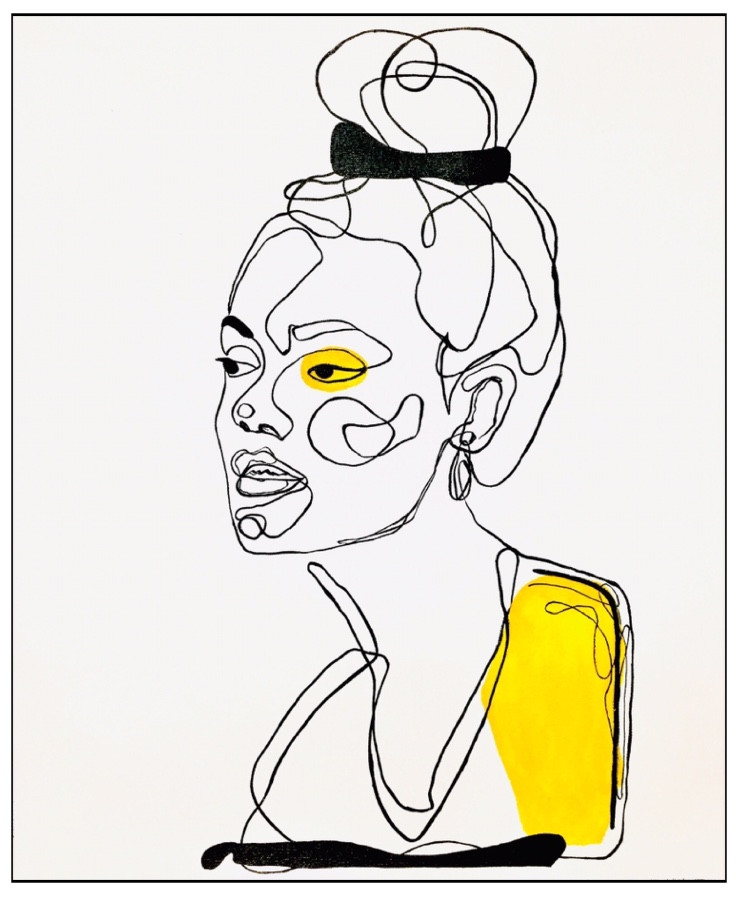 Buy Beautiful Line Art 1 Handmade Painting by AKASH BHISIKAR. Code:ART ...