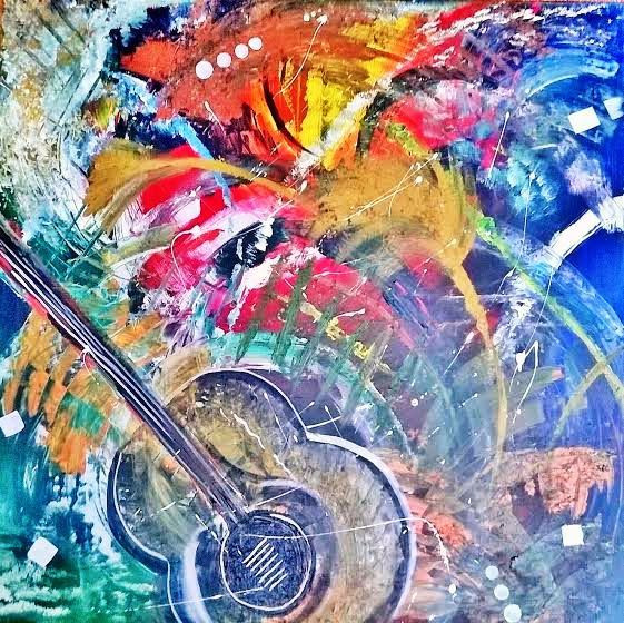 Buy Abstract Guitar by Indhuja Raghavan@ Rs. 11490. Code:ART_IARN19 ...