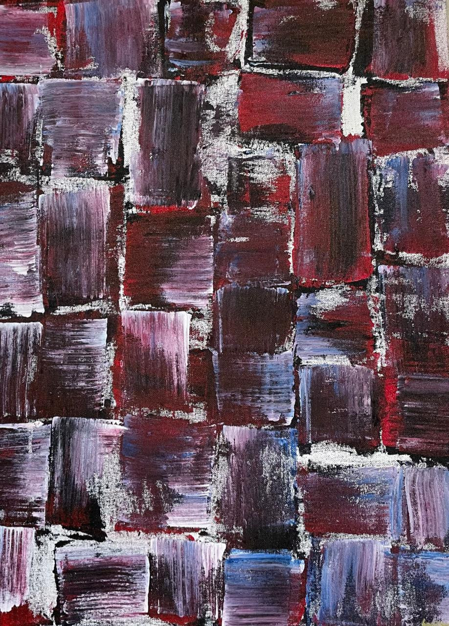 Buy Deep red Handmade Painting by GAURANGI GUPTA. Code:ART_7951_55800 ...