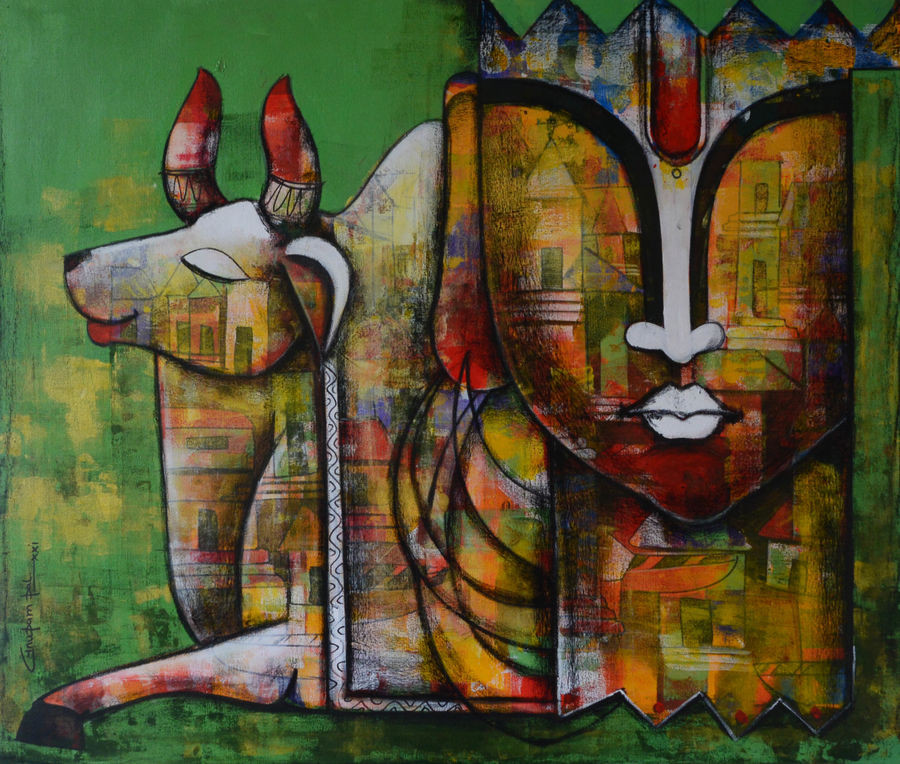 Buy emotional attachment Handmade Painting by ARTIST ANUPAM PAL. Code ...