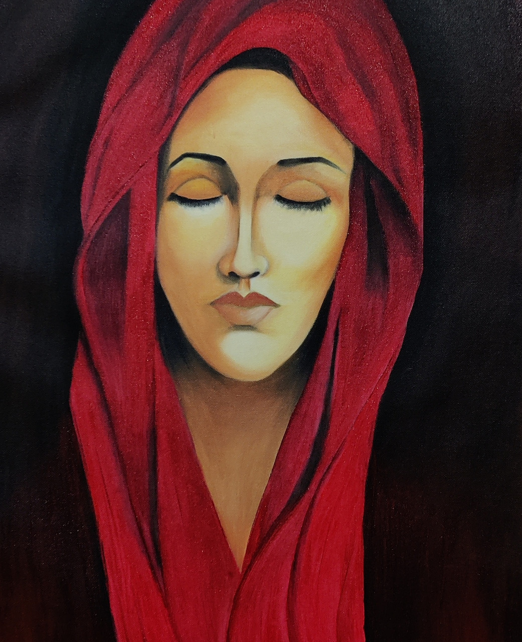 Buy Deep thoughts Handmade Painting by PRITI DUTT KAUSHIK. Code:ART ...